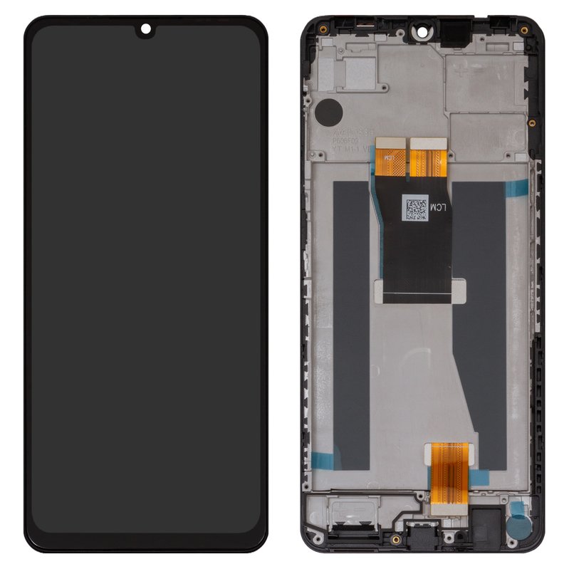 LCD compatible with ZTE Blade V50 Vita, (black, with frame, Original ...